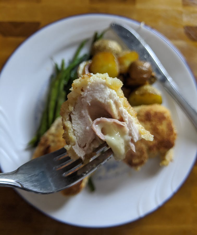 How to make Chicken Cordon Bleu (Chicken Stuffed with Ham and Swiss)